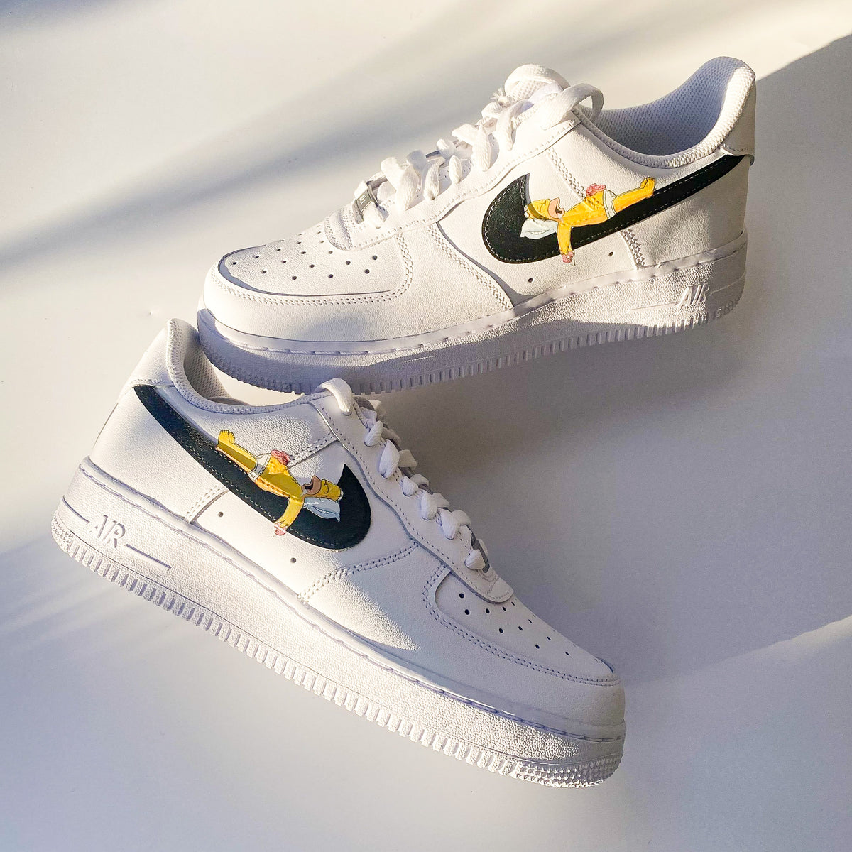 Homer Simpson Airforce 1s – TheCustomKicksAustralia